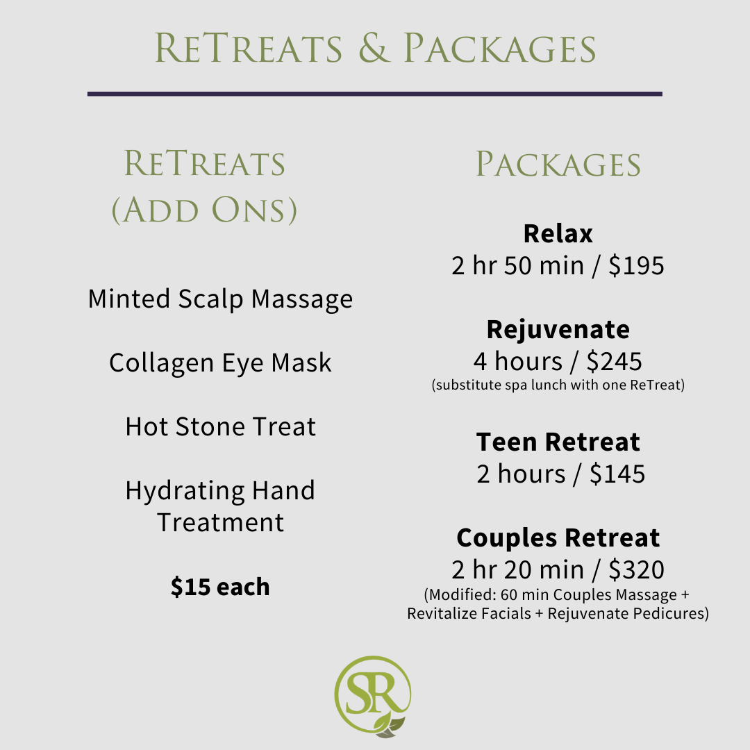 Limited Summer Menu - Spa Retreat Cary